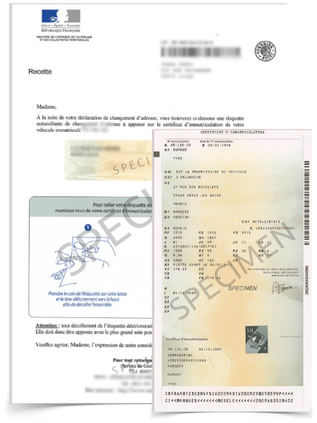 Changement d'adresse d'une carte grise en cas de leasing / LOA